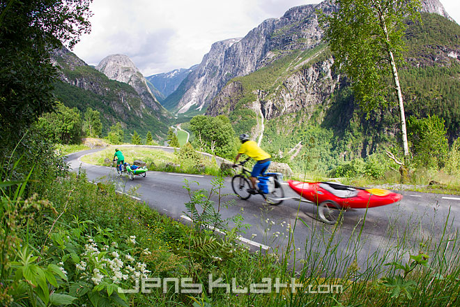 Bike2Boat: Biking and Pedalling across the Alps pulling kayaks on ...